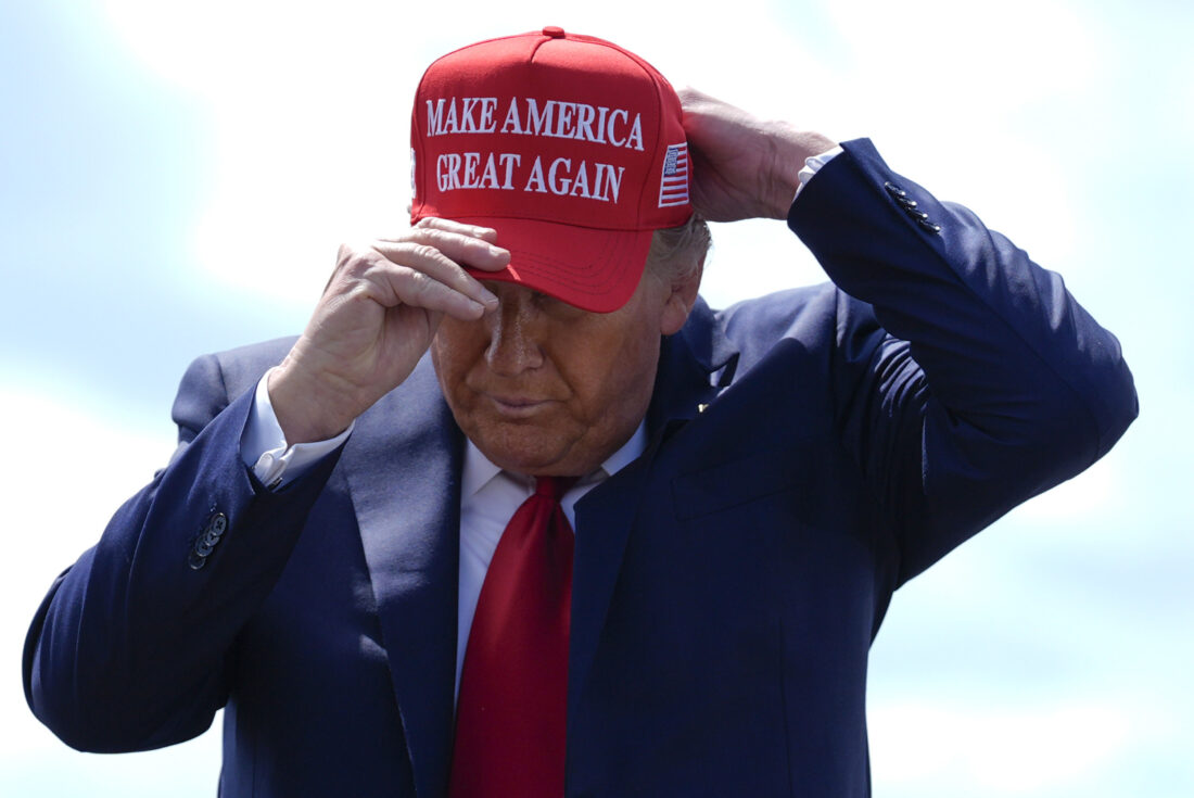 Trump makes false claims about federal response as he campaigns in area ...